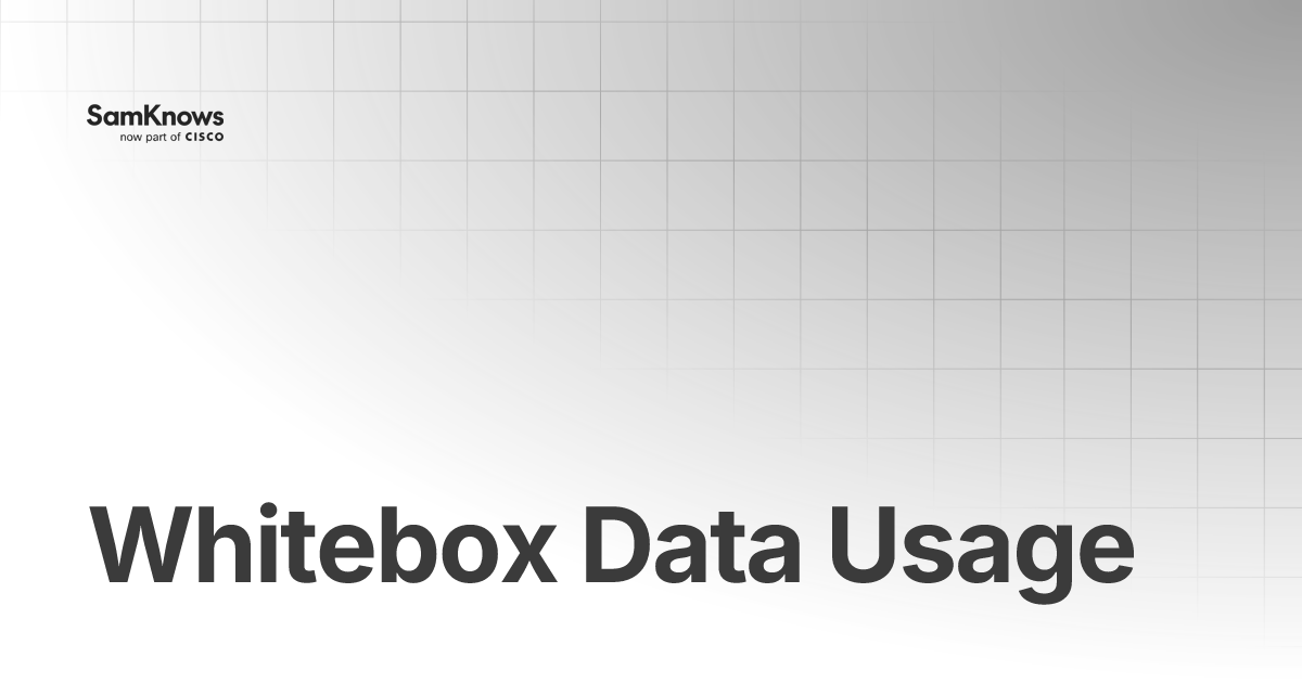 Whitebox Data Usage | Volunteer Documentation