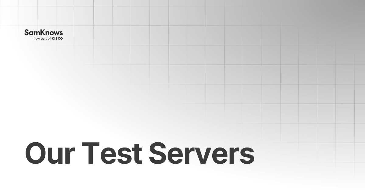 Our Test Servers | Volunteer Documentation